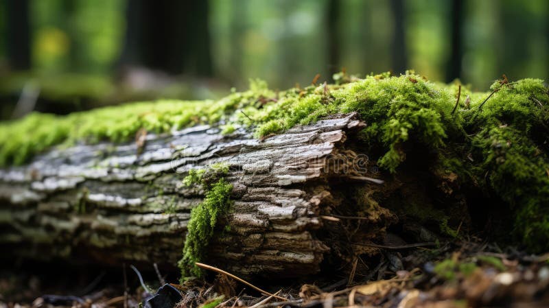 Forest tree log stock illustration. Illustration of organic - 368345491