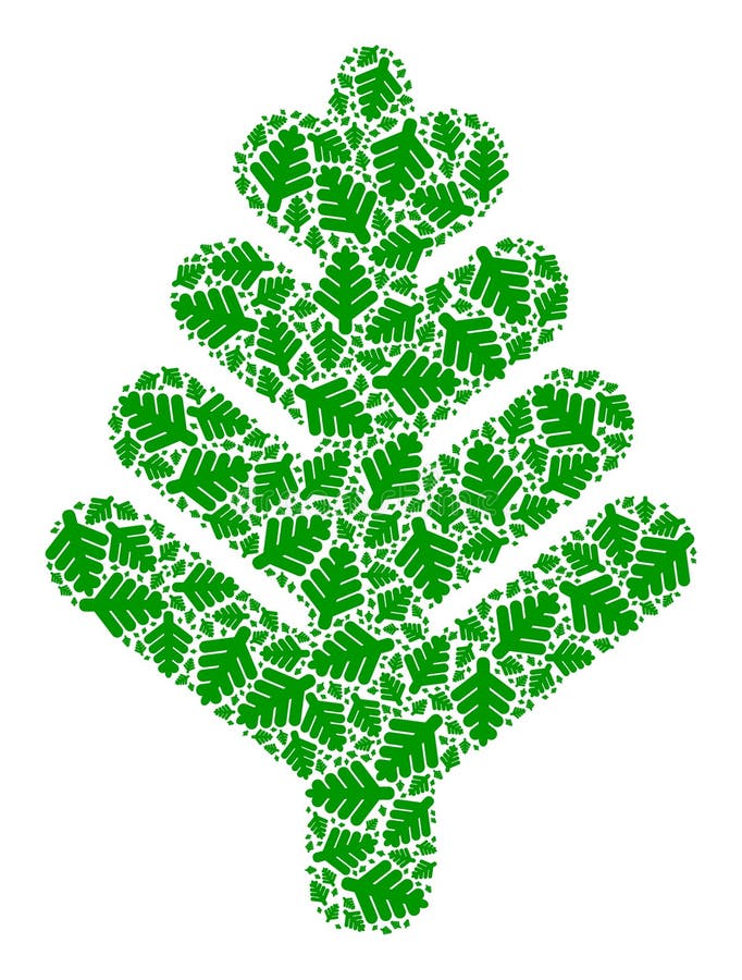 Forest Tree Recursion Icon Composition Of Self Items Stock Vector