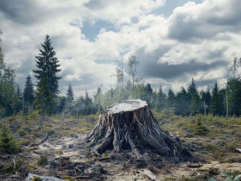 Forest Tree Stump stock photo. Image of deadwood, stump - 375451324