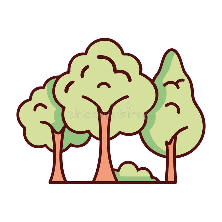 Forest trees Icon stock vector. Illustration of vector - 359283342