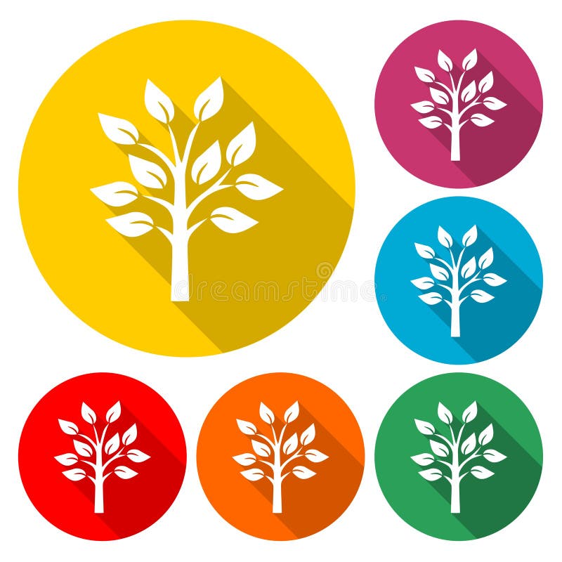 Forest / Trees Icon Set Vector Illustration Stock Vector - Illustration ...