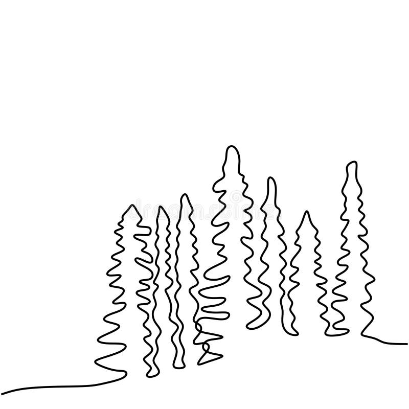 Winter Tree Line Drawing Stock Illustrations – 21,717 Winter Tree Line ...