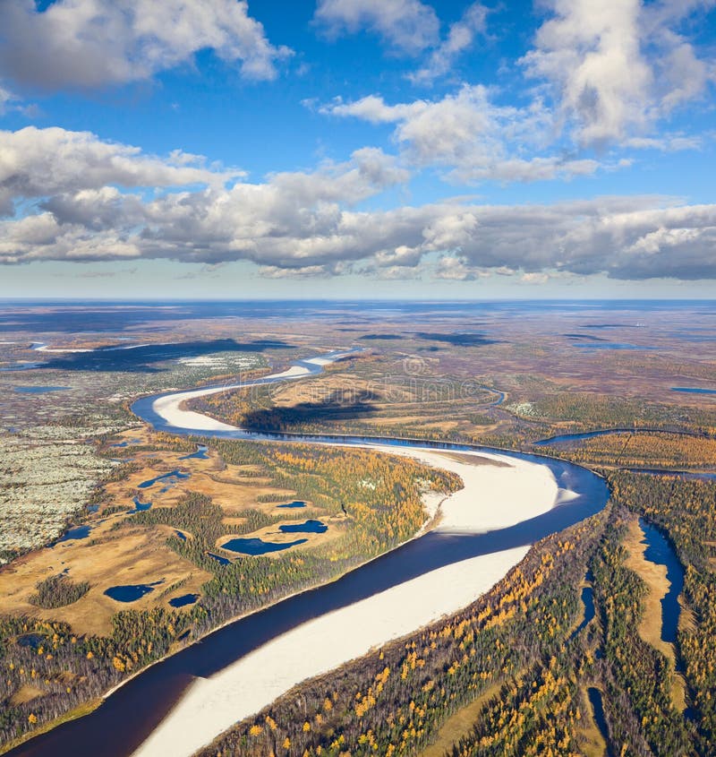 Forest-tundra landscape stock photo. Image of nature, blue - 318858