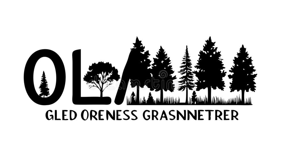 Forest Typography Logo, Nature Inspired Design, Vector Design ...