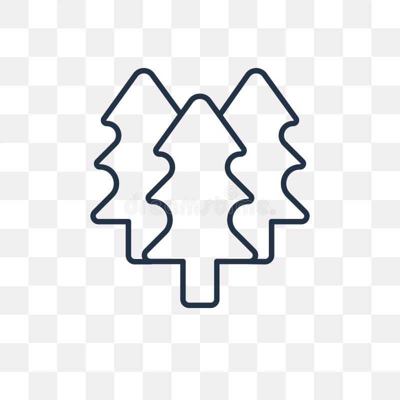 Forest Icon Vector Sign and Symbol Isolated on White Background, Forest ...