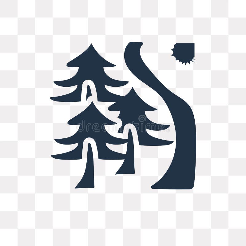 Forest Icon Vector Sign and Symbol Isolated on White Background, Forest ...