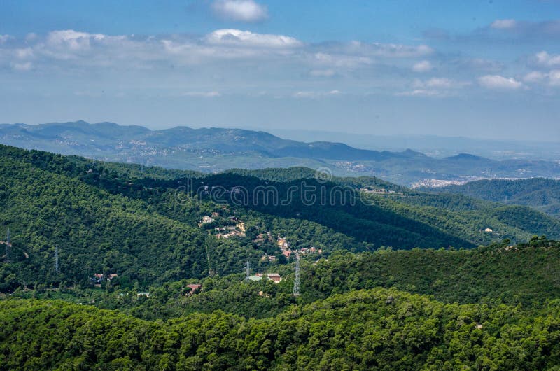 Forest View from the Top of Tibidabo Mountain Stock Photo - Image of ...