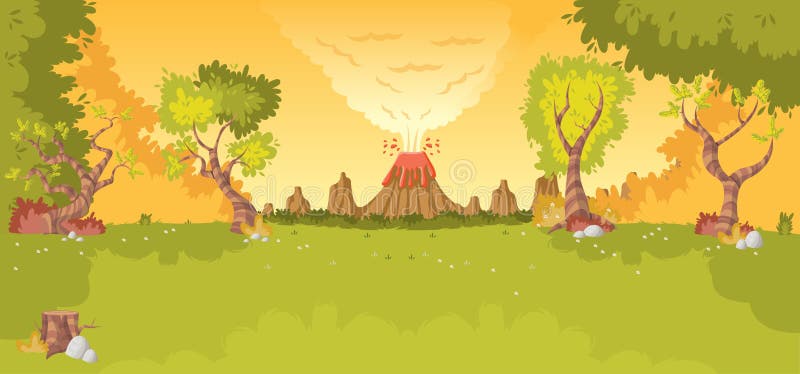 Cartoon Forest Landscape, Endless Vector Nature Stock Vector ...