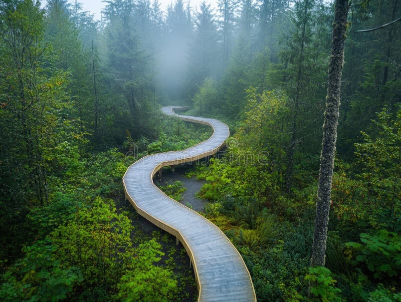 Forest Walkway stock image. Image of scenery, generated - 379433759