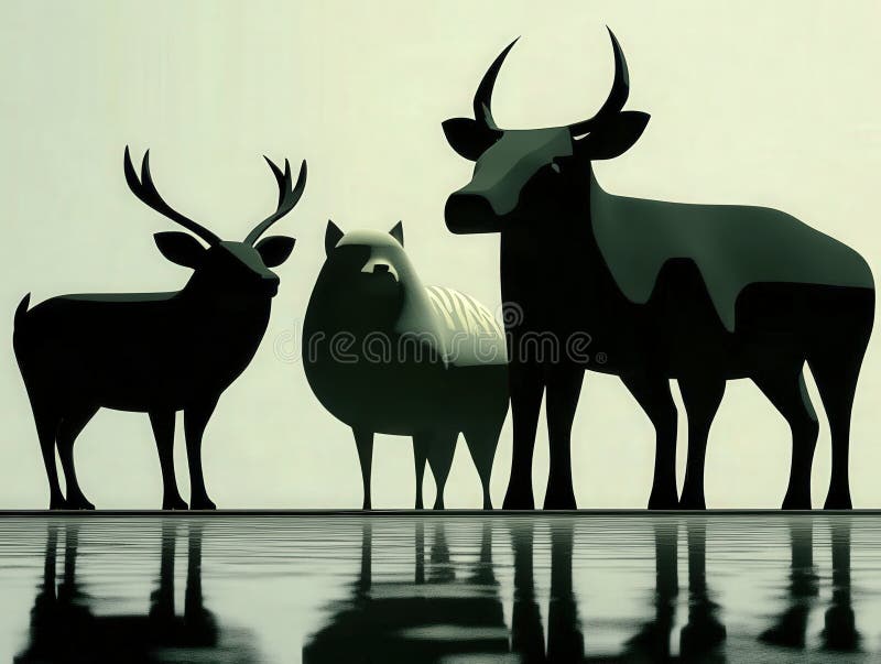 Forest Watchers stock illustration. Illustration of bison - 341308042