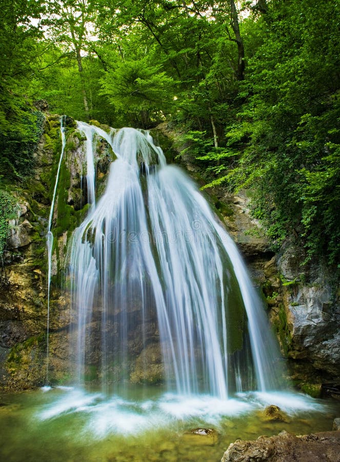 Forest Waterfall stock photo. Image of nature, water, forest - 5363036