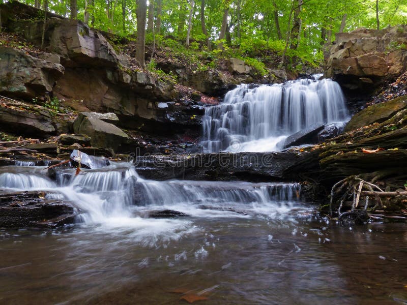 Forest Waterfall stock photo. Image of rocks, details - 138061670