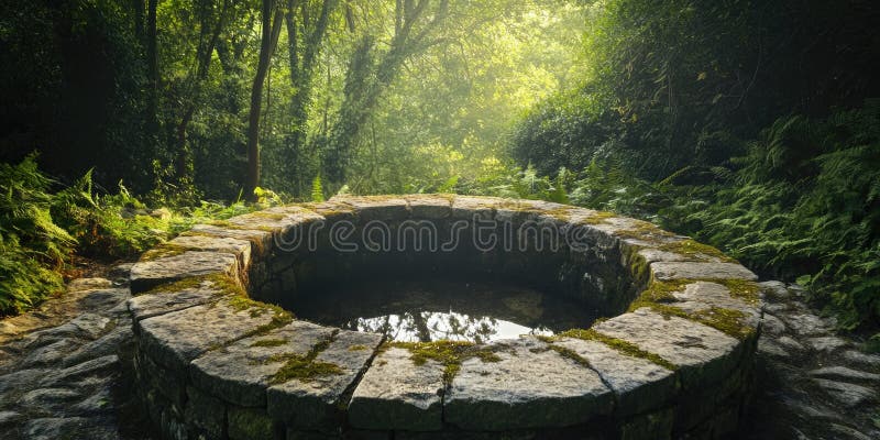 Forest well stock image. Image of generated, landscape - 379393647