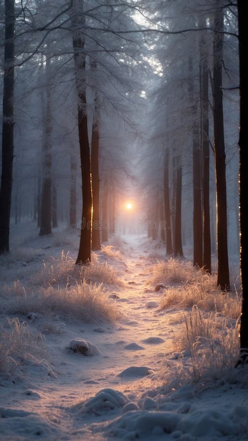 A Forest Where the Trees are Made of Ice, and the Ground is Covered in ...