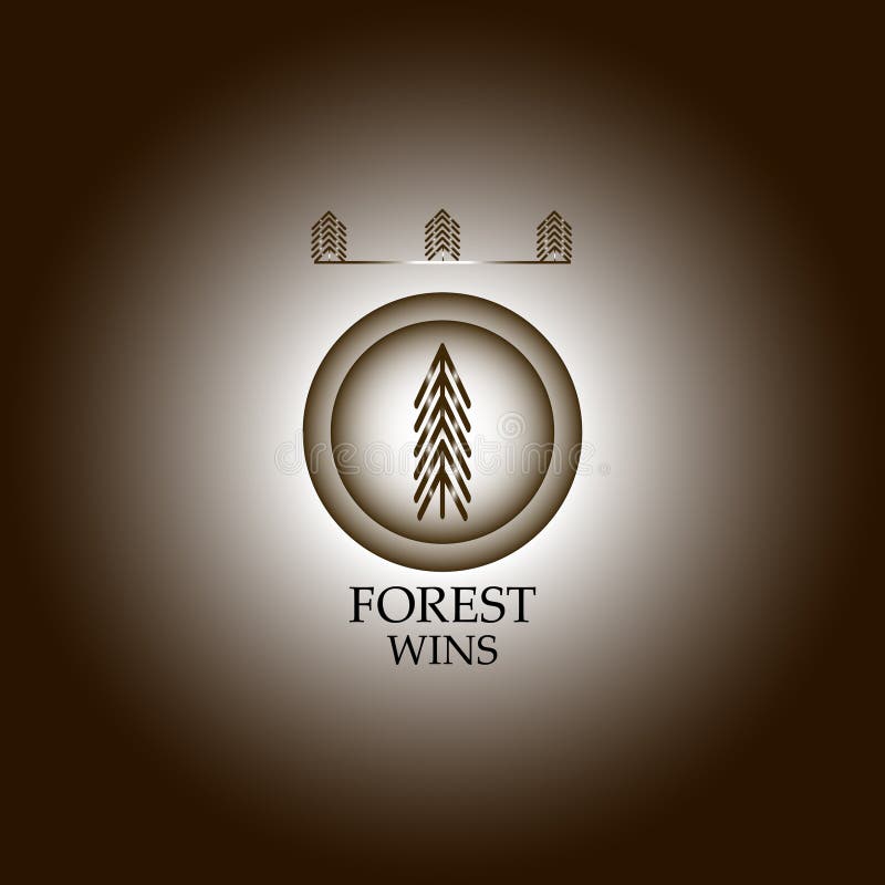 Forest wins logo stock illustration. Illustration of advertising ...