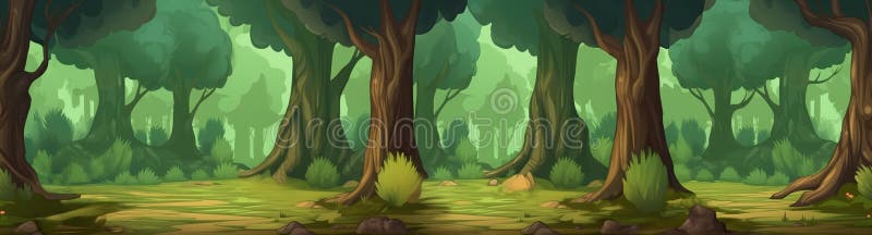 Forest Woods Trees Seamless Tile Background Design Stock Illustration ...