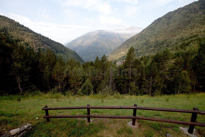 Forested Valleys between the Mountains. Andorra Stock Image - Image of ...