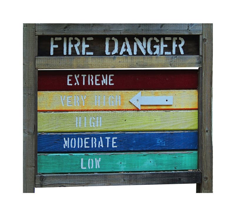 Forestry Fire Danger Information Sign Stock Photo - Image of fire, park ...