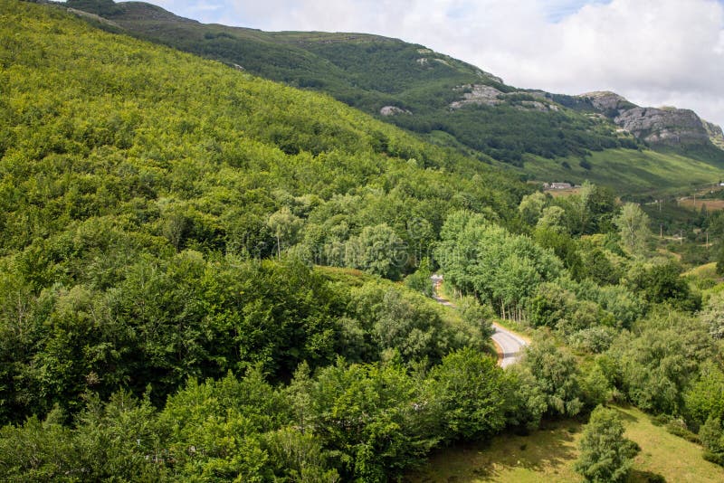 Forests and Mountains in Espinosa, Spain Stock Photo - Image of ...