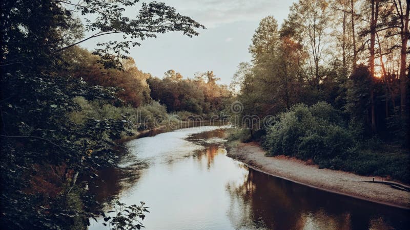 Forests and rivers stock illustration. Illustration of undefined ...