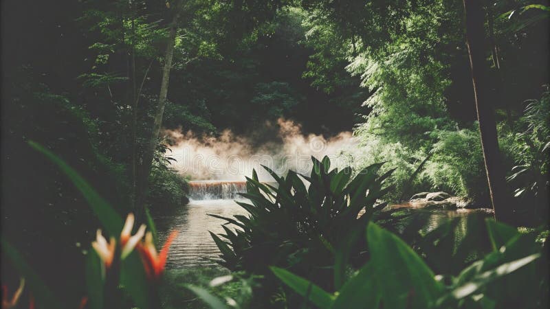 Forests and rivers stock illustration. Illustration of countryside ...