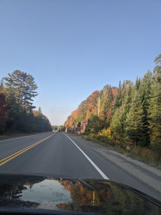 Forests Turn To Beautiful Colors on the Country Roads Stock Image ...