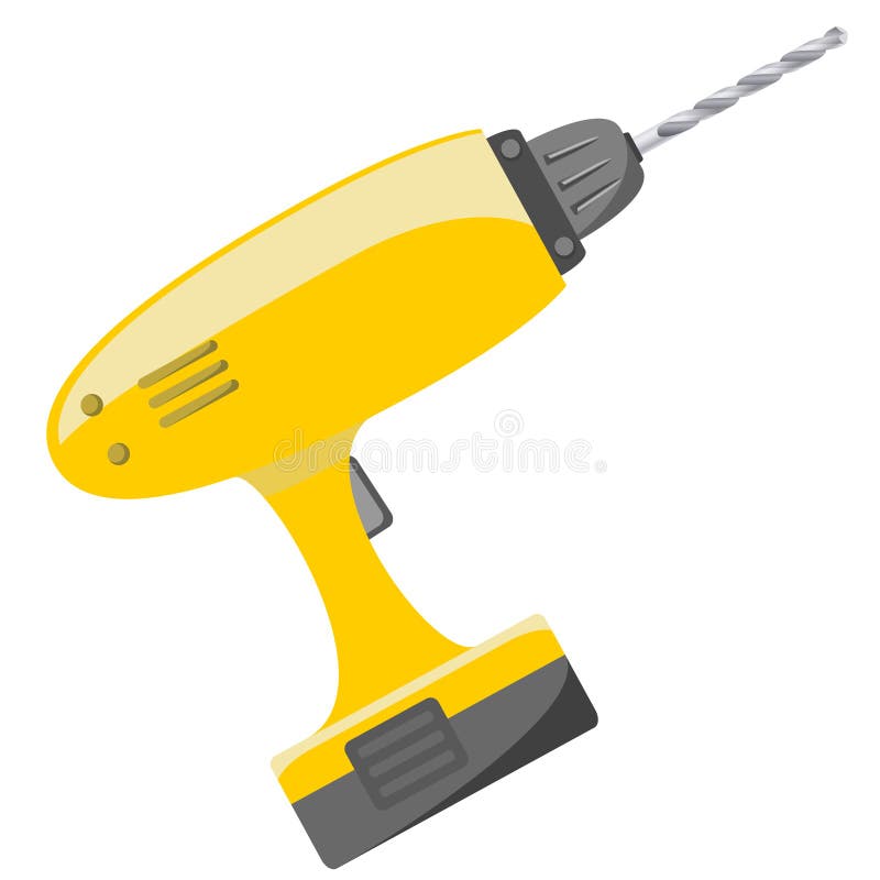 Foreuse de main illustration de vecteur. Illustration du travail - 54245468