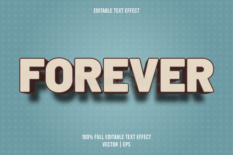 Forever Editable Text Effect Embossed Cartoon Style Stock Vector ...