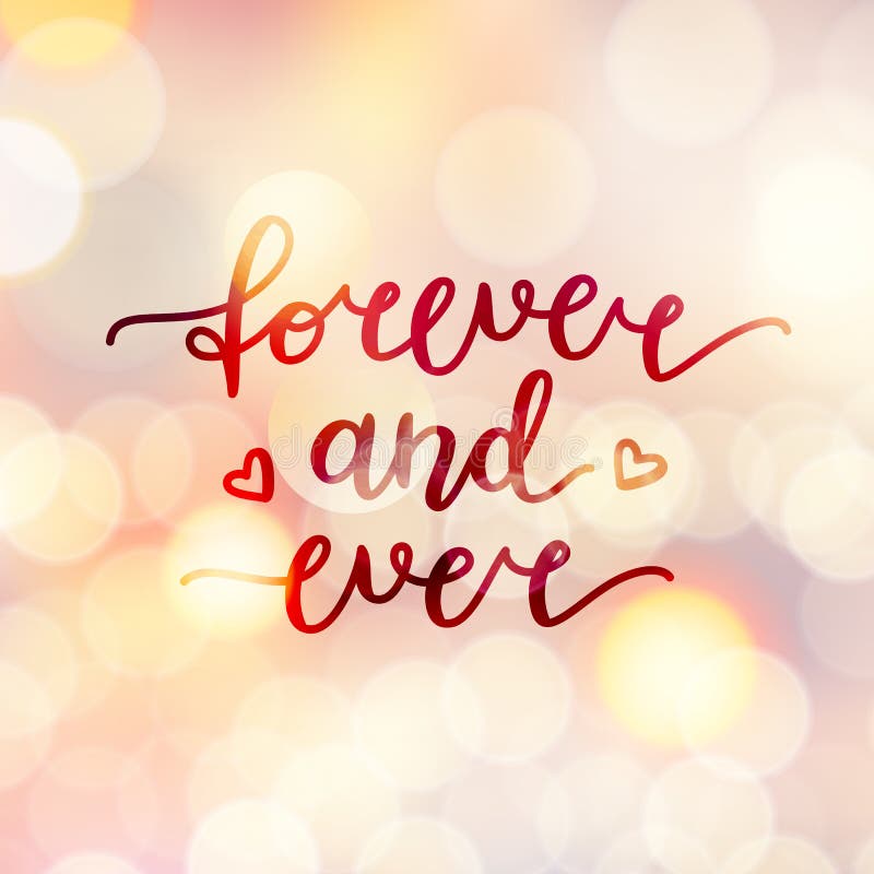 Forever and Ever Handwritten Calligraphy Phrasefor Wedding Design ...