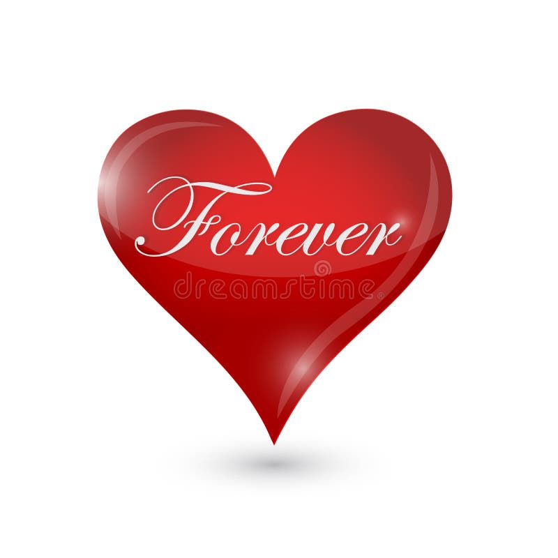 Forever in My Heart Hand Lettering Calligraphy. Stock Vector ...