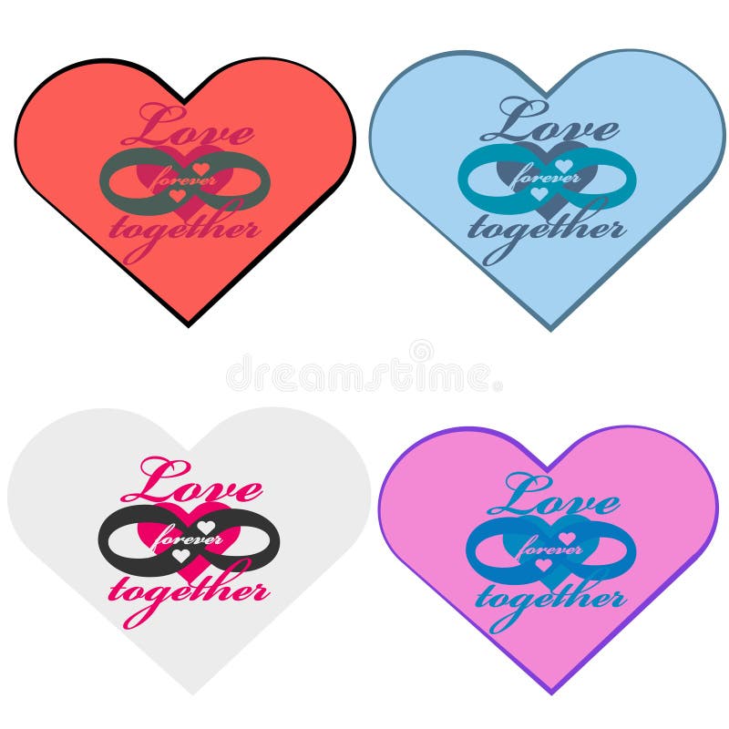 Forever Love Icon Isolated on White Background. Vector Illustration ...