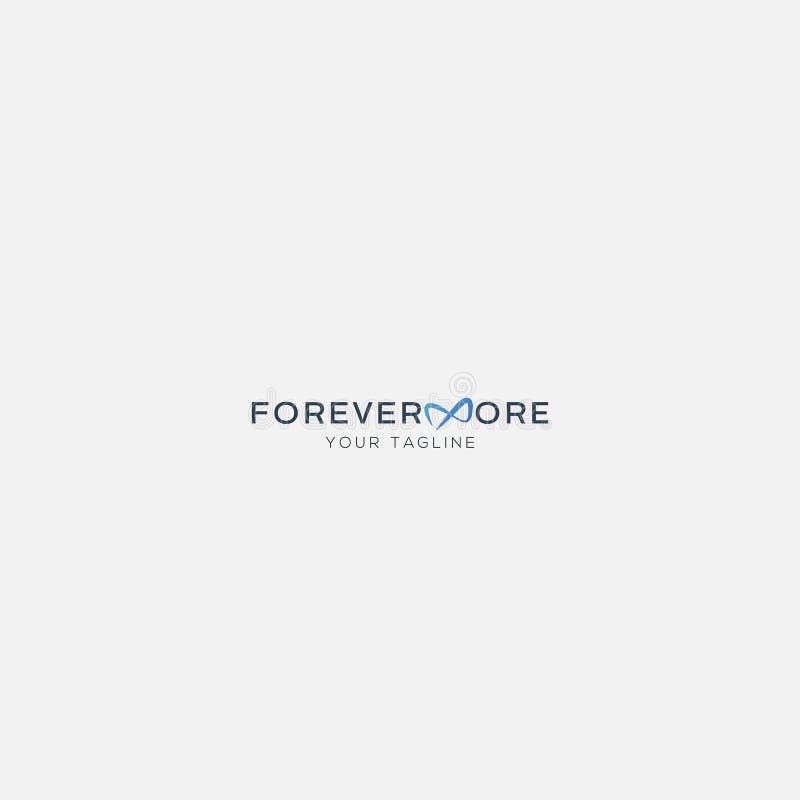Forever More Infinity Logo Type Simple Modern Stock Vector ...