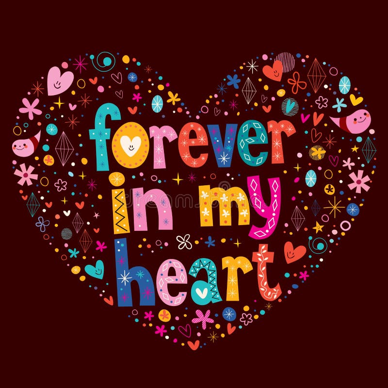 Forever heart stock illustration. Illustration of color - 38864022