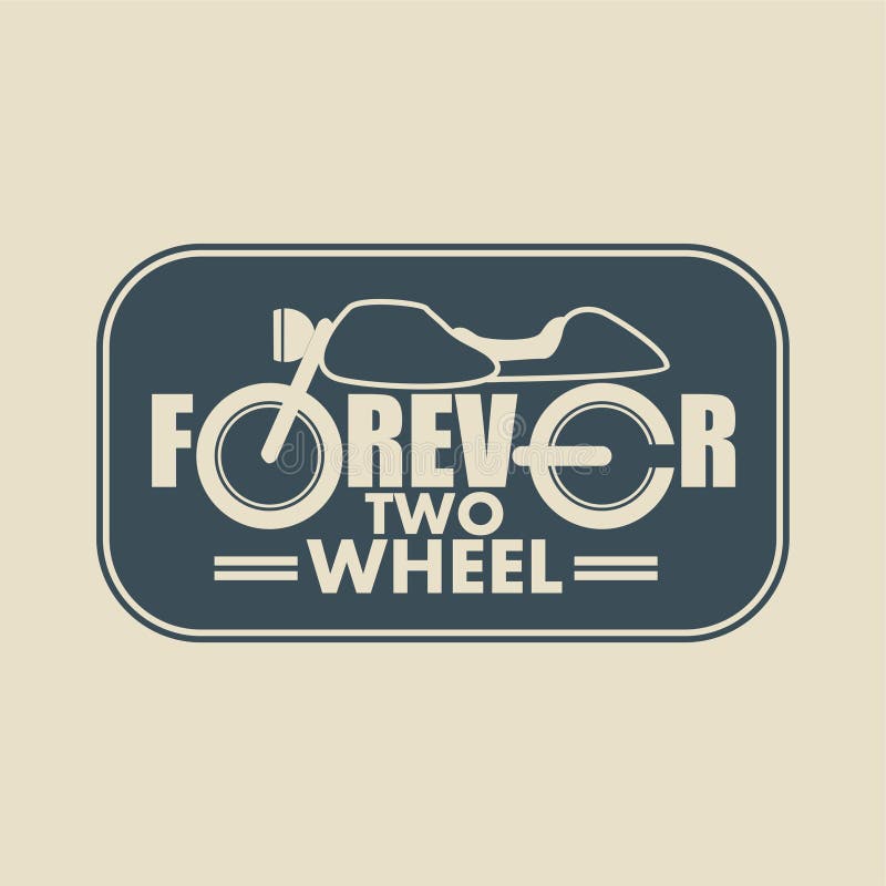 Forever Two Wheel Decal Illustration Stock Illustration - Illustration ...