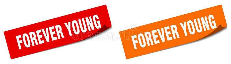 Forever young stock vector. Illustration of badge, flat - 124321552