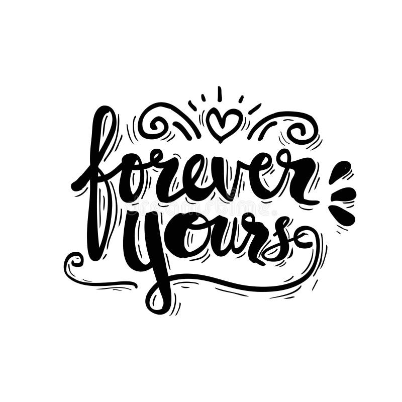 Forever Yours. Retro Design Element In Pop Art Style On Halftone Stock ...
