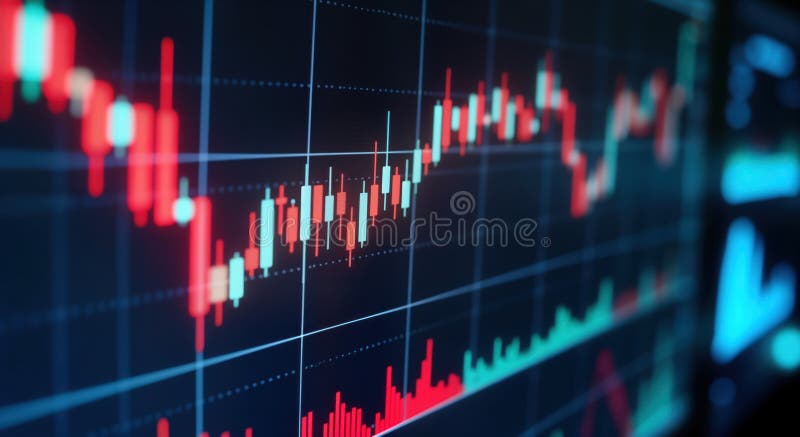 Forex Chart Interface Displays Fluctuating Prices. Abstract Tech ...