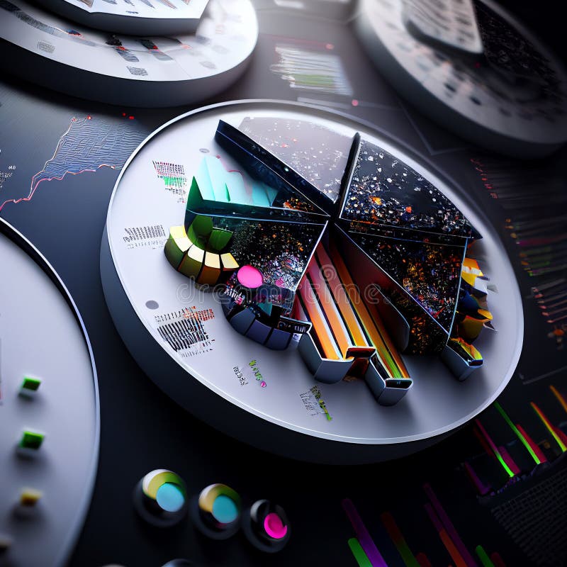 Forex Chart with Statistic Data and Market Quotes on Digital Screen ...