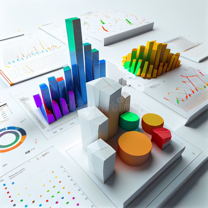 Forex Chart with Statistic Data and Market Quotes on Digital Screen ...