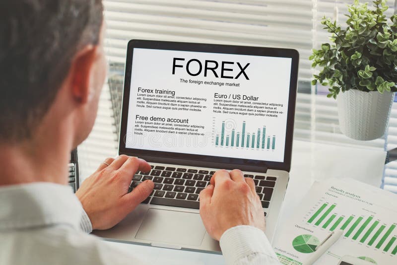 Forex Concept on the Screen of Computer Editorial Image - Image of ...