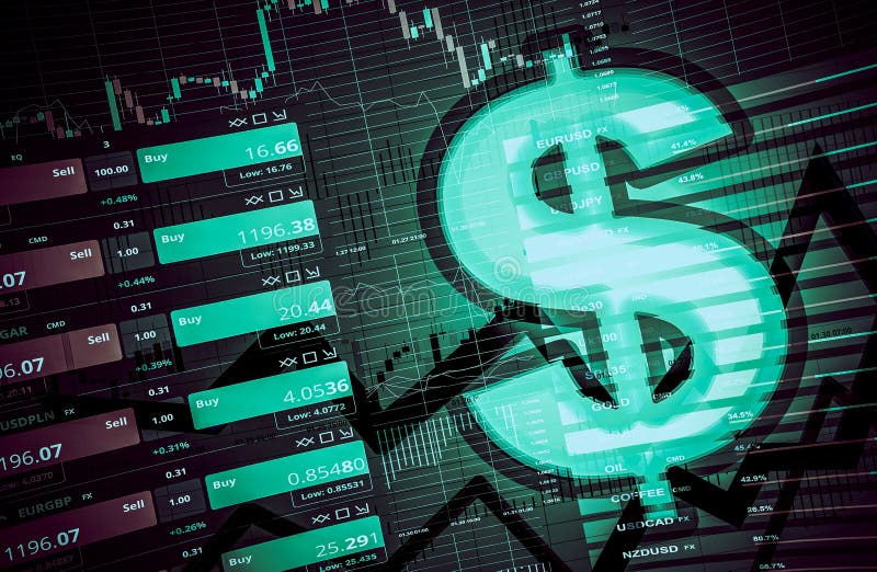 Dollar trading concept. stock vector. Illustration of vector - 114117458