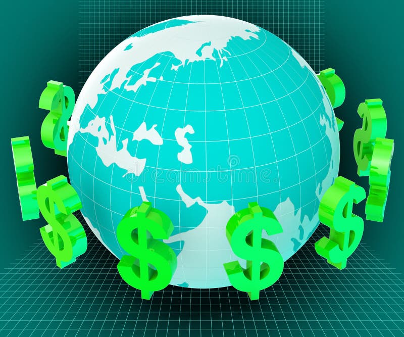 Forex Dollars Shows Exchange Rate and Currency Stock Illustration ...