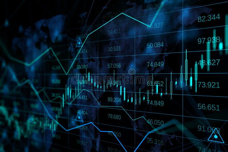 Forex Exchange and Global Market Concept with Perspective View on ...