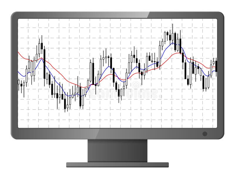 Forex Stock Chart on Monitor. Stock Vector - Illustration of economy ...