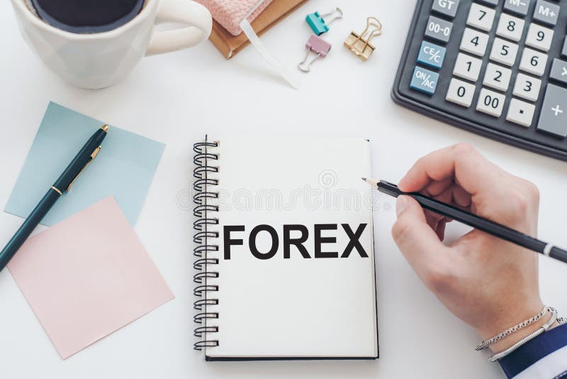 FOREX Text on Paper Sheet with Office Background Editorial Photography ...
