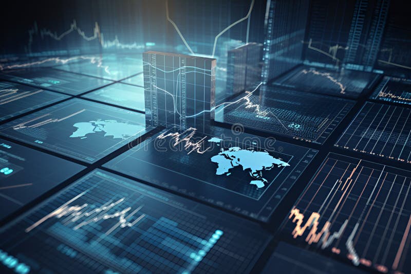 Forex Trade Market and Development Concept. Multi Exposure of Virtual ...