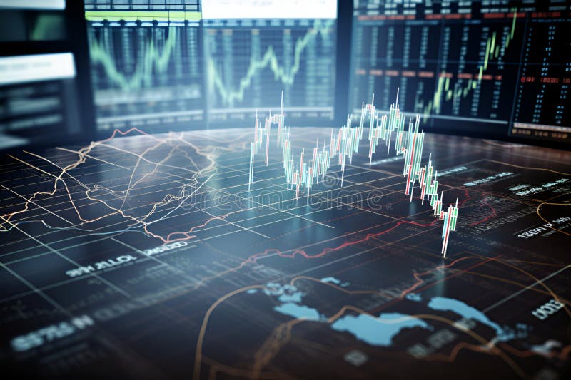 Forex Trade Market and Development Concept. Multi Exposure of Virtual ...