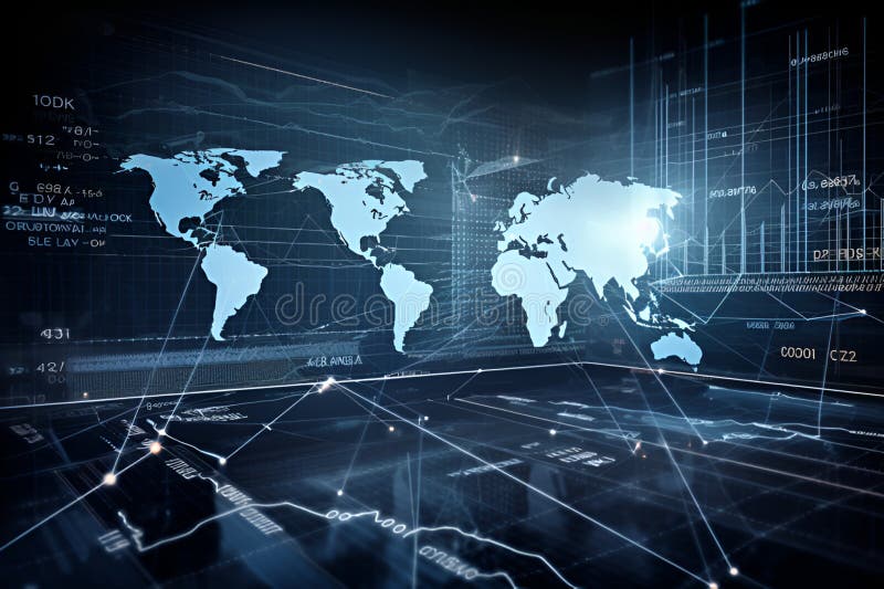 Forex Trade Market and Development Concept. Multi Exposure of Virtual ...