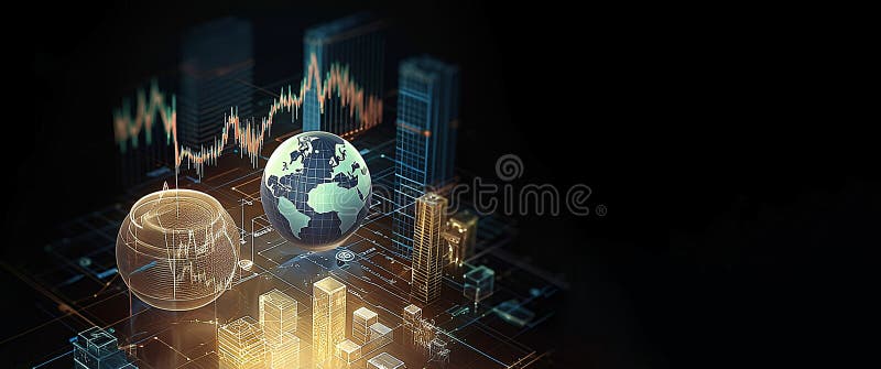 Forex Trade Market and Development Concept. Multi Exposure of Virtual ...