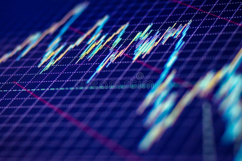 Forex Trading Chart on Computer Display Stock Photo - Image of finance ...
